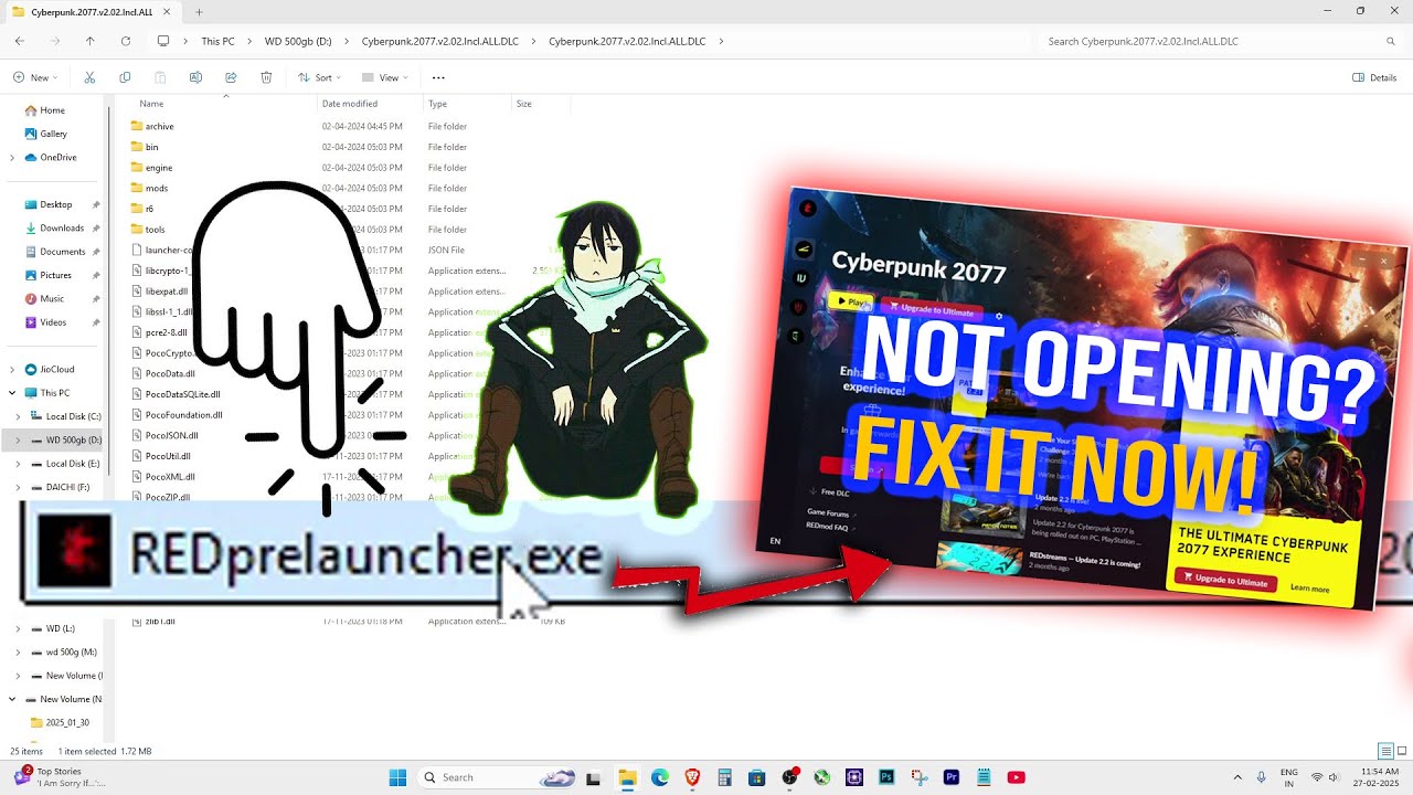 Fix REDprelauncher Not Opening! Cyberpunk 2077 Not Launching - YouTube