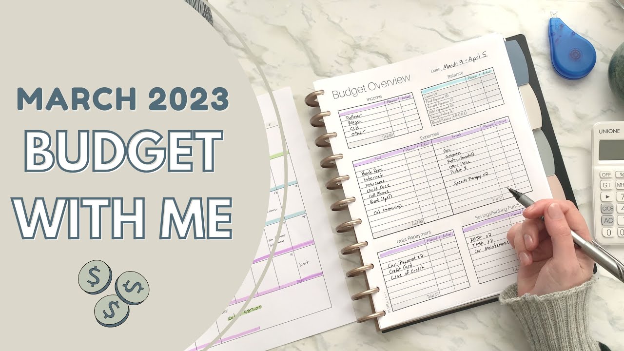 Budget With Me March 2023 - March Budget Overview - YouTube