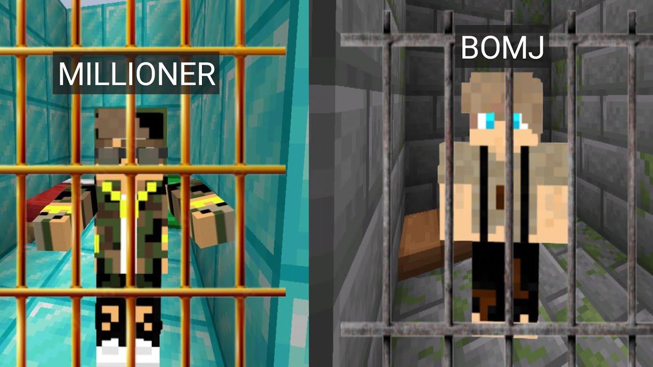 MILLIONER VA BOMJ |QAMOQDAN QOCHISH |MINECRAFT - YouTube