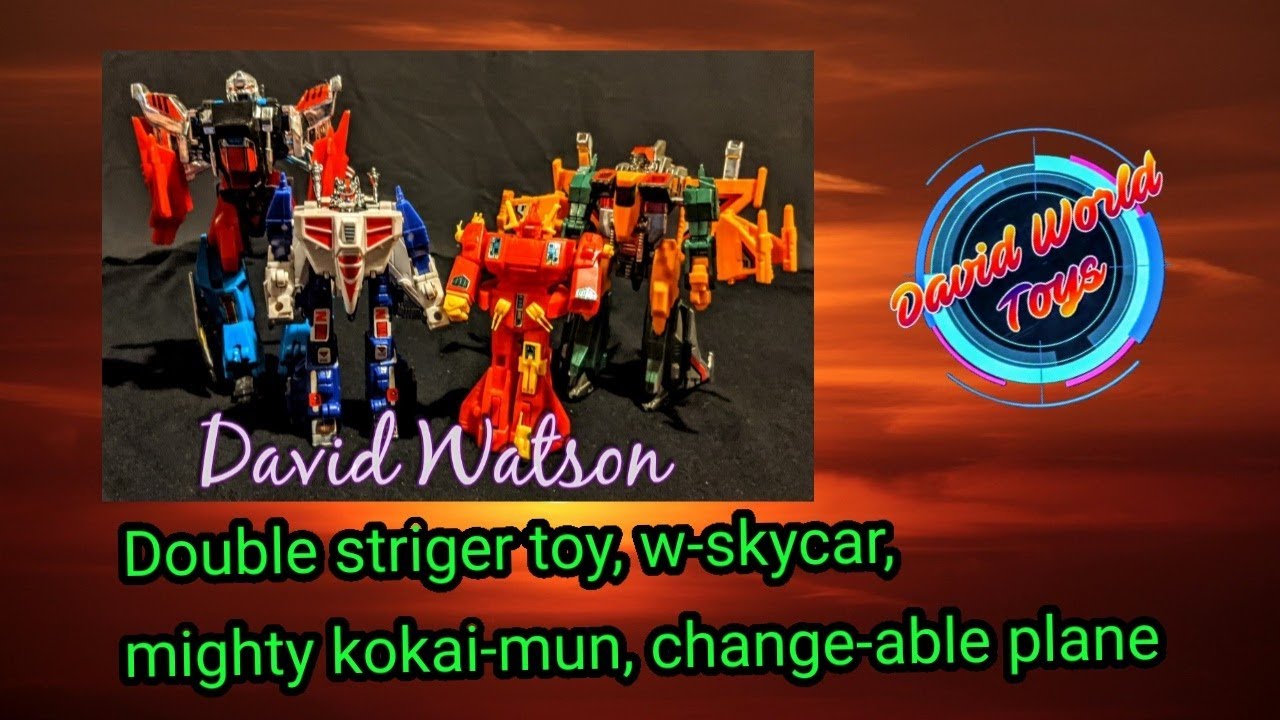 Double striger toy, w-skycar by leader shine, mighty kokai-mun robot ...