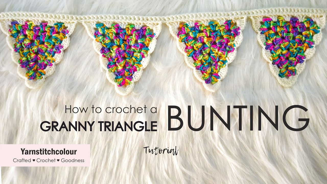 Crochet BUNTING I beginners tutorial I step by step - YouTube