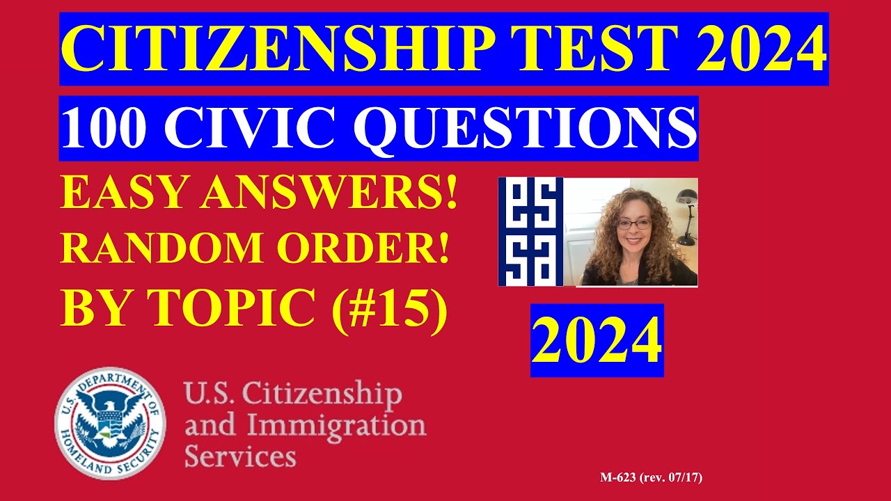 Citizen Questions and Answers 2024 Simple Answer By Topic - YouTube