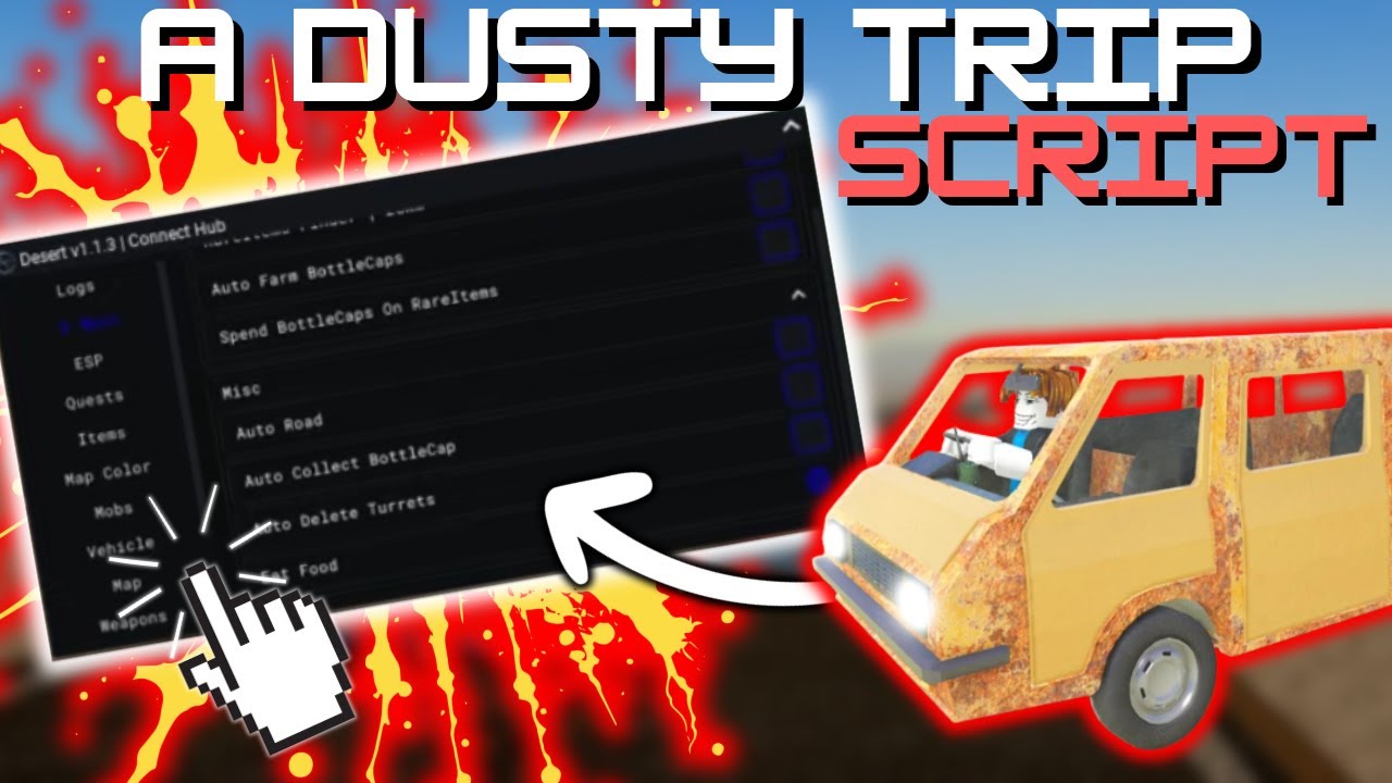 *NEW* a dusty trip OP SCRIPT(PASTEBIN 2025) (INF AMMO, KILL MOBS, SPEED ...