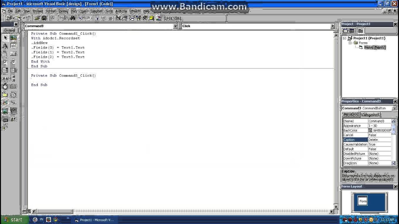 Add Edit Delete Using Adodc In Vb6 W Print Youtube
