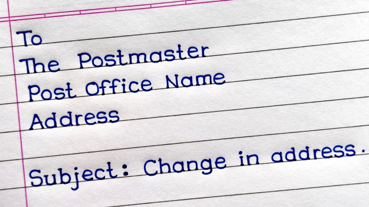 How To Write A Letter To The Postmaster For Change Of Address In how-to-write-a-letter-to-the-postmaster-for-change-of-address-in