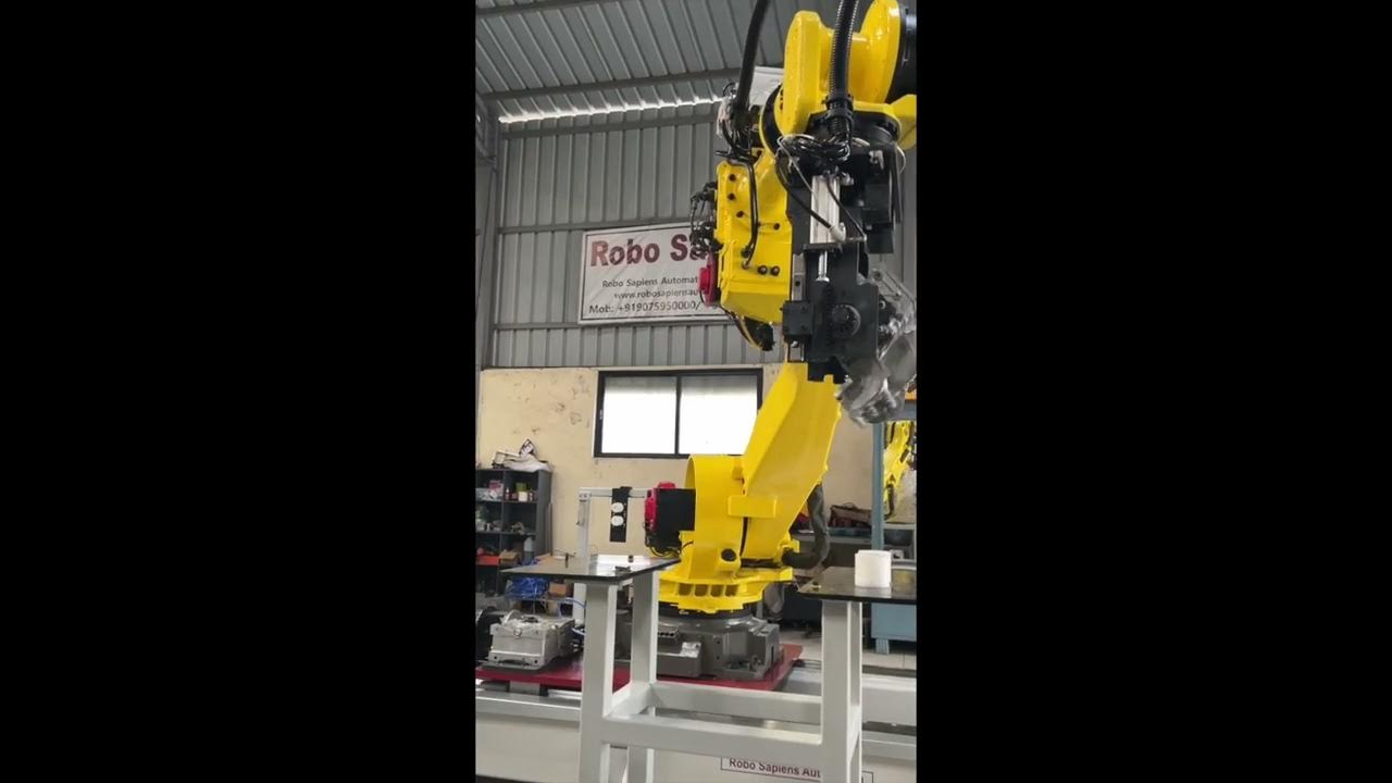 Robo Sapiens Automation - Robot With Track For Cylinder Block Handling - YouTube