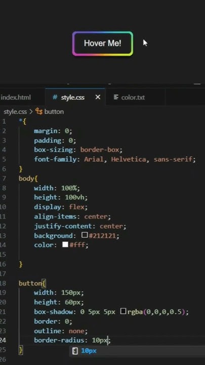 Gradient Glowing Border Button On Hover Css Animation Shorts Shortstutorial Cssanimation 