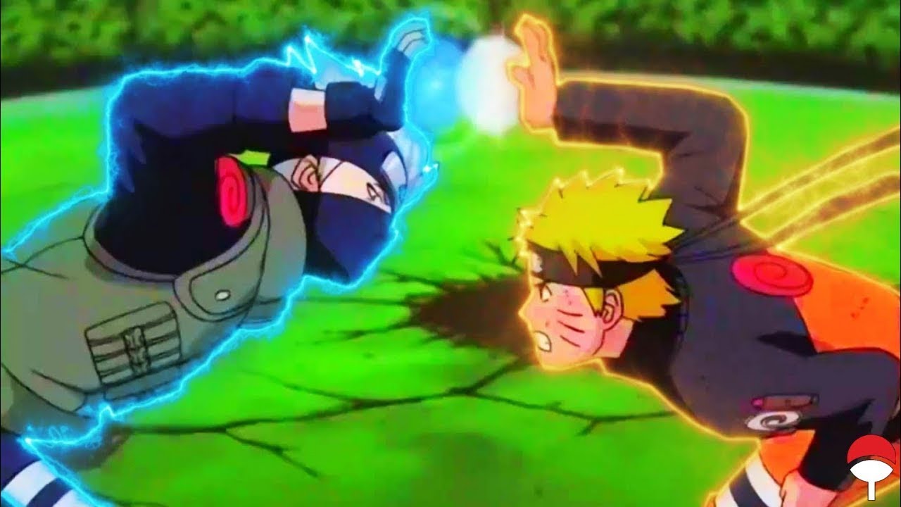 ADU RASENGAN! Naruto Rasen Shuriken VS Kakashi Rasengan || Naruto ...