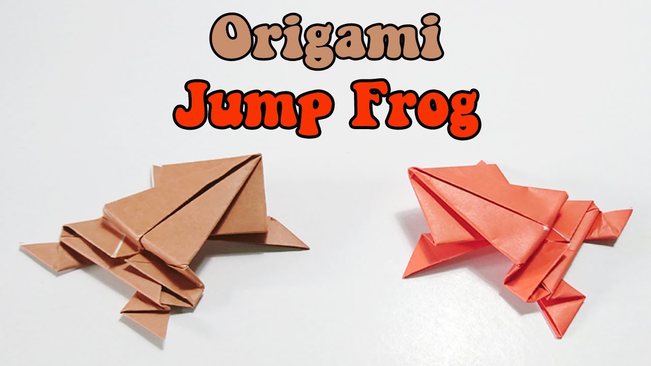How to Make Origami Jumping Frog Step By Step | Origami School Project ...