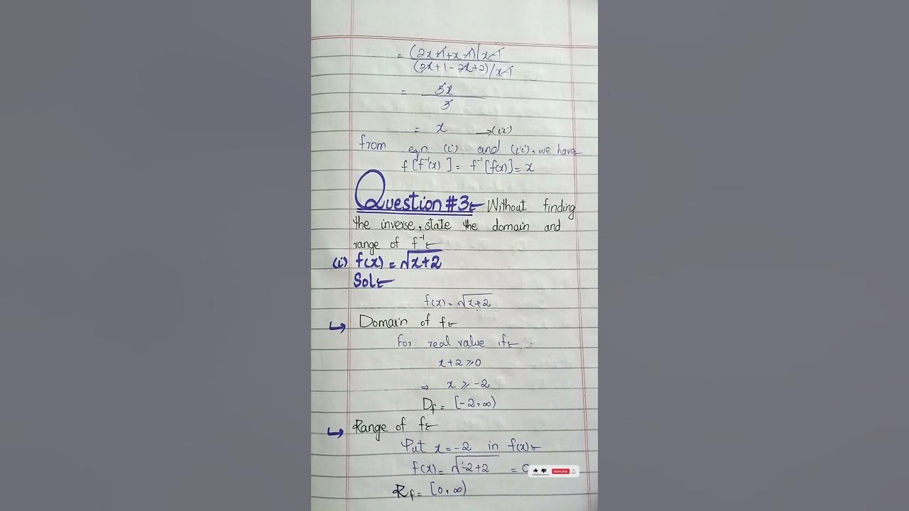 class 12 math | chapter 1 function and limits exercise 1.2 question 3 | Math instruction - YouTube