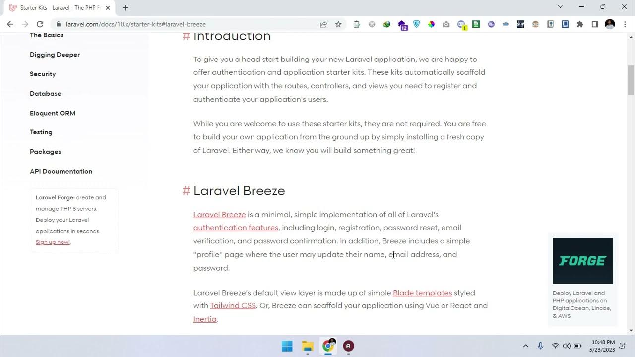Introduction Laravel Breeze - YouTube