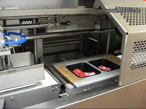 Siegelmaschine / sealing machine Multivac T 350 - YouTube