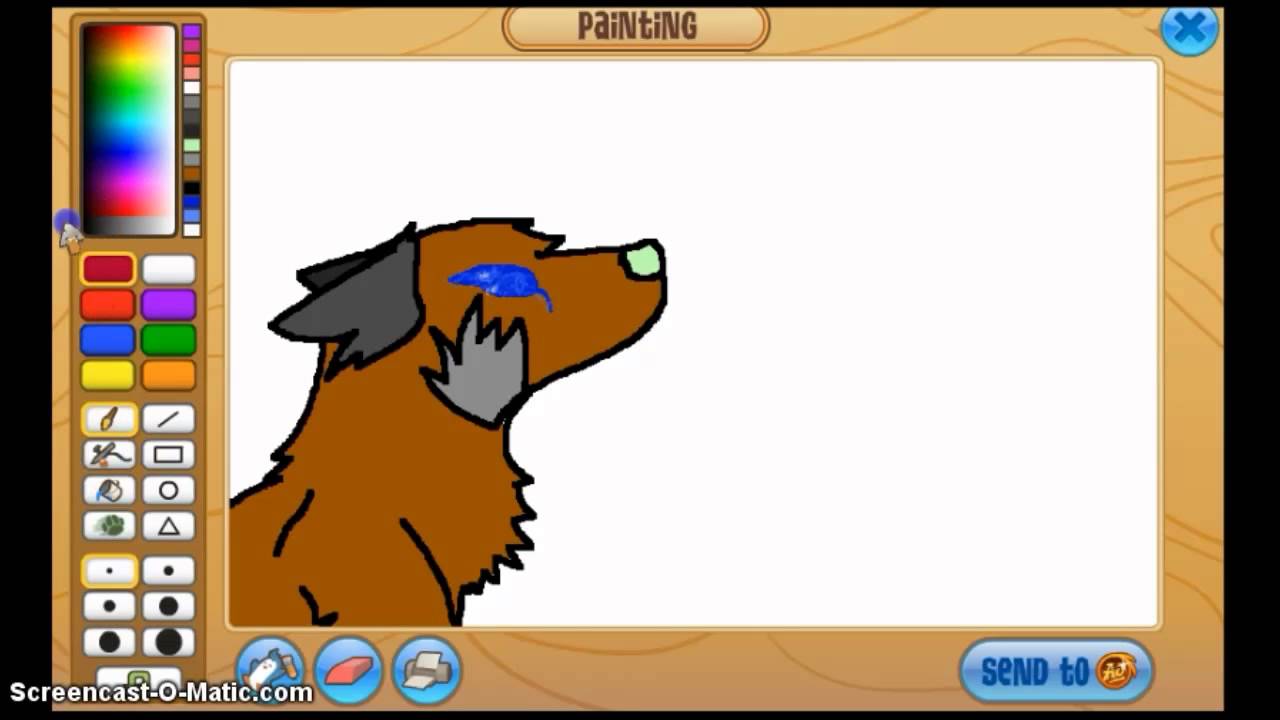 Testing my drawing skills-Animal jam art studio - YouTube