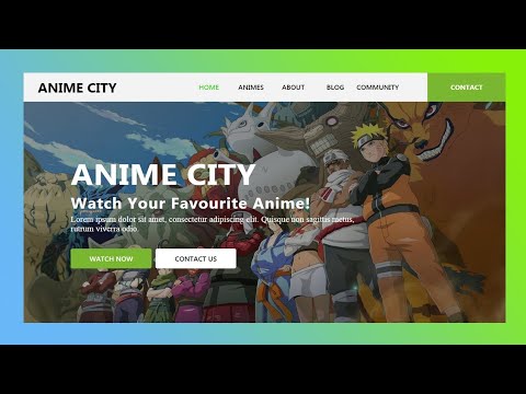 Anime Website Design Using HTML and CSS - YouTube