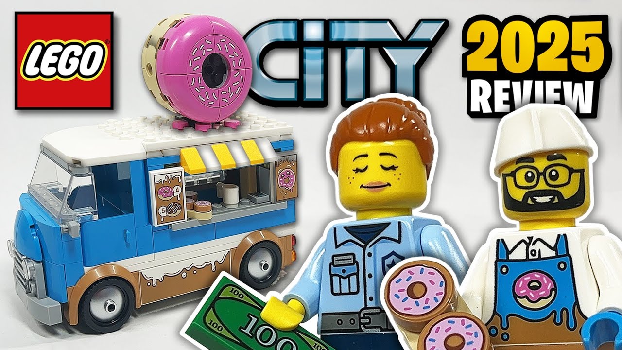 LEGO City Donut Truck Review (60452) - 2025 EARLY Set Review - YouTube