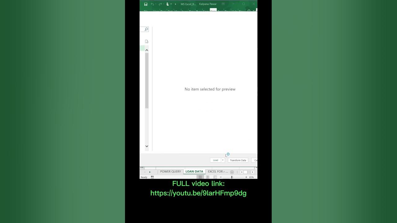 Table of contents (Index) with Hyperlinks using Power Query_MS Excel #shorts - YouTube