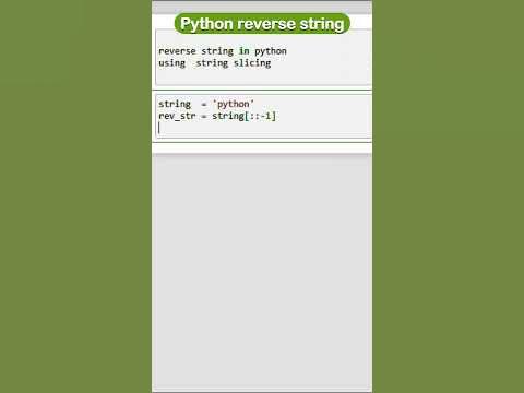 Python String | reverse string using slicing | ways of reverse string in python #shorts # ...