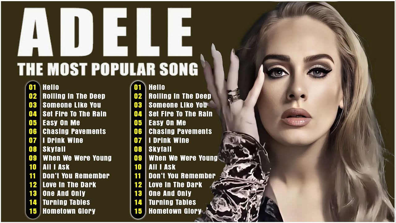 Top 8 Adele Songs | Adele's Best Songs Playlist | Top English songs | Popular English music ...