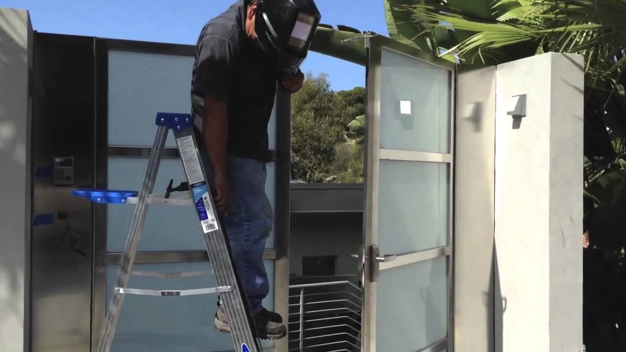 Stainless Steel Gate Installation San Diego - YouTube