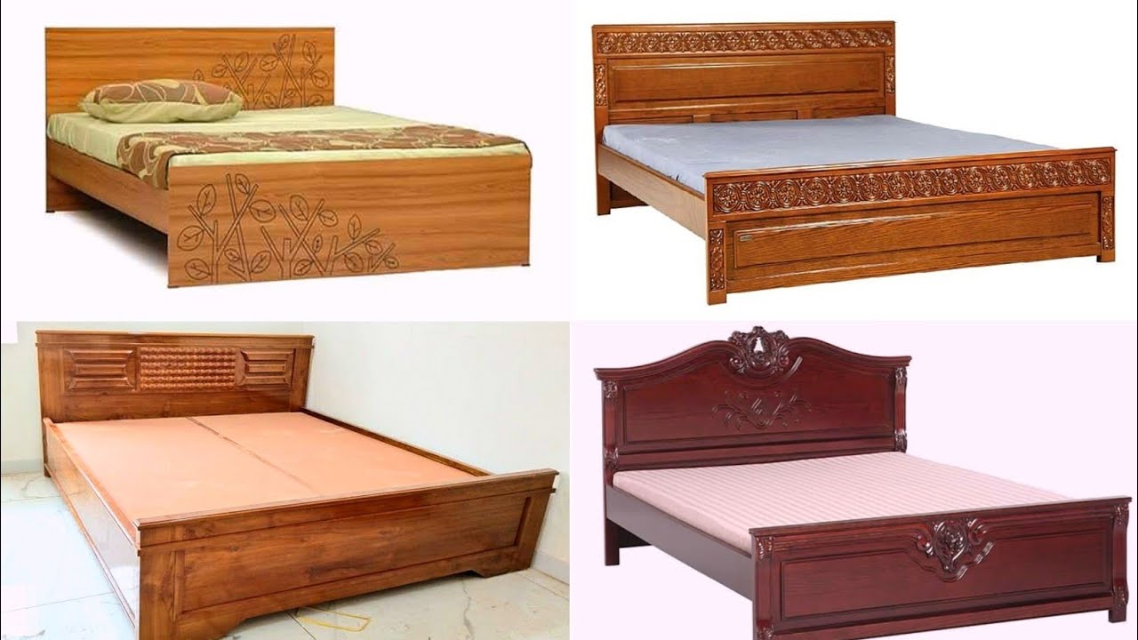 Wooden simple bed design 2k25 | Latest bed design new model | New ...