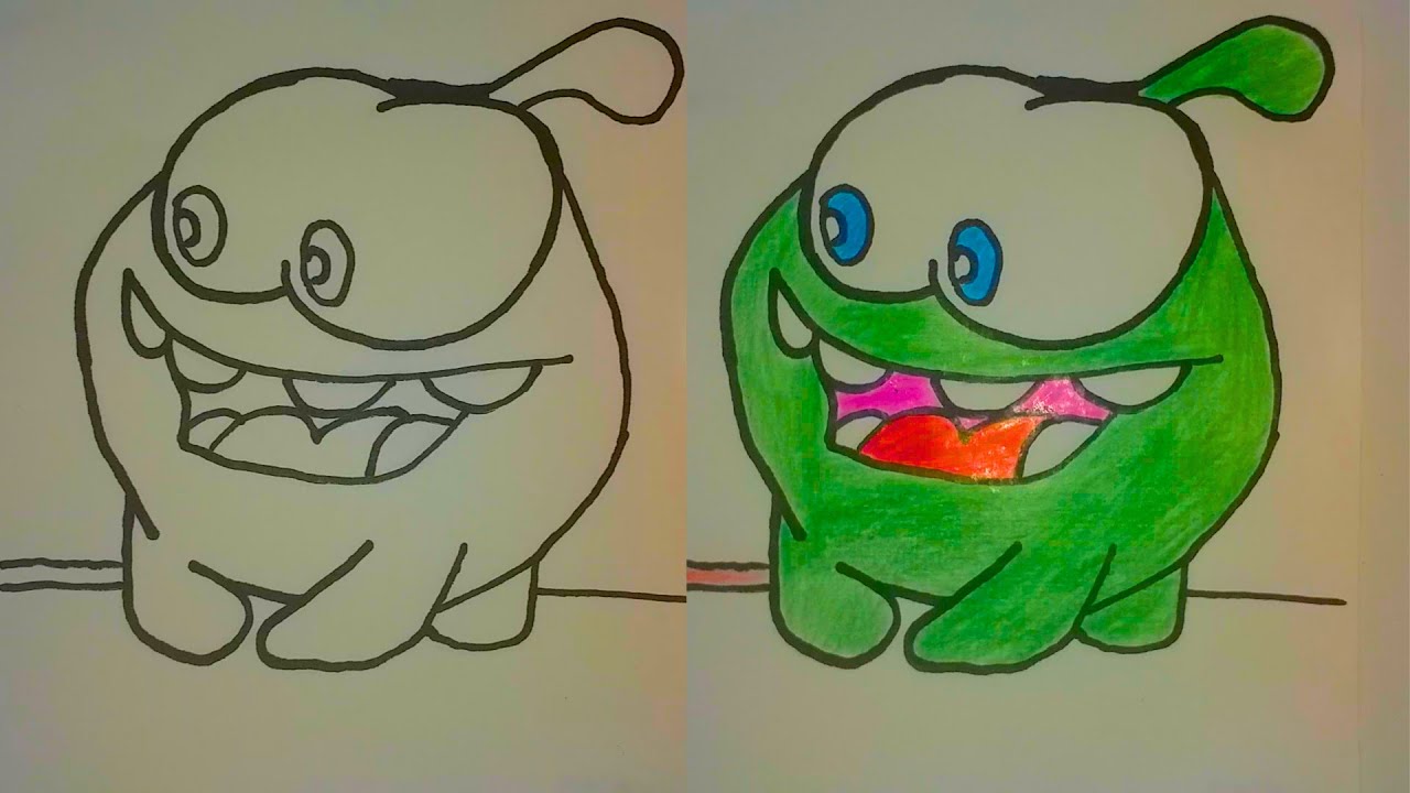 Drawing and coloring Om Nom Stories / How to draw and color om nom ...