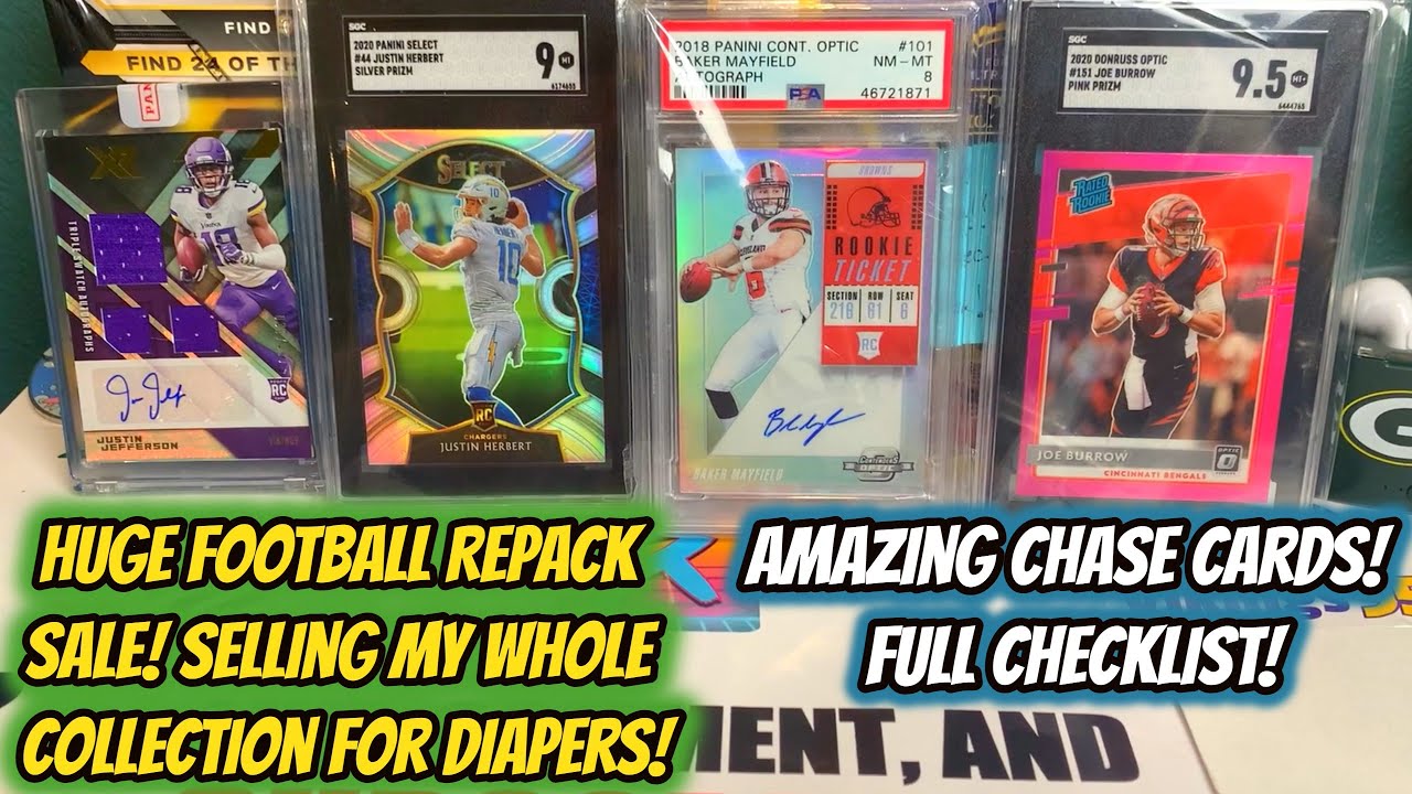 HUGE Football Chase Repack! Selling My Football Collection For Diapers ...