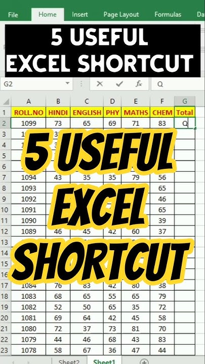 5 Useful Excel Shortcut #excel #excelshortcuts #exceltips #exceltricks #shorts #short #ytshorts ...
