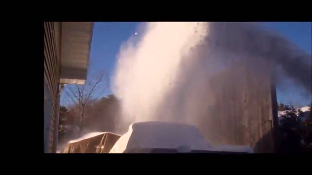Very Serious Canadian's V8 Snowblower 126 feet - YouTube