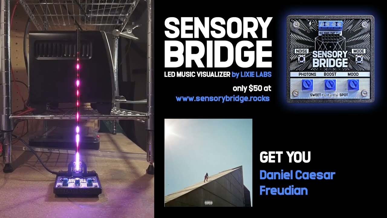 Get You - Daniel Caesar // SENSORY BRIDGE VISUALIZER - YouTube