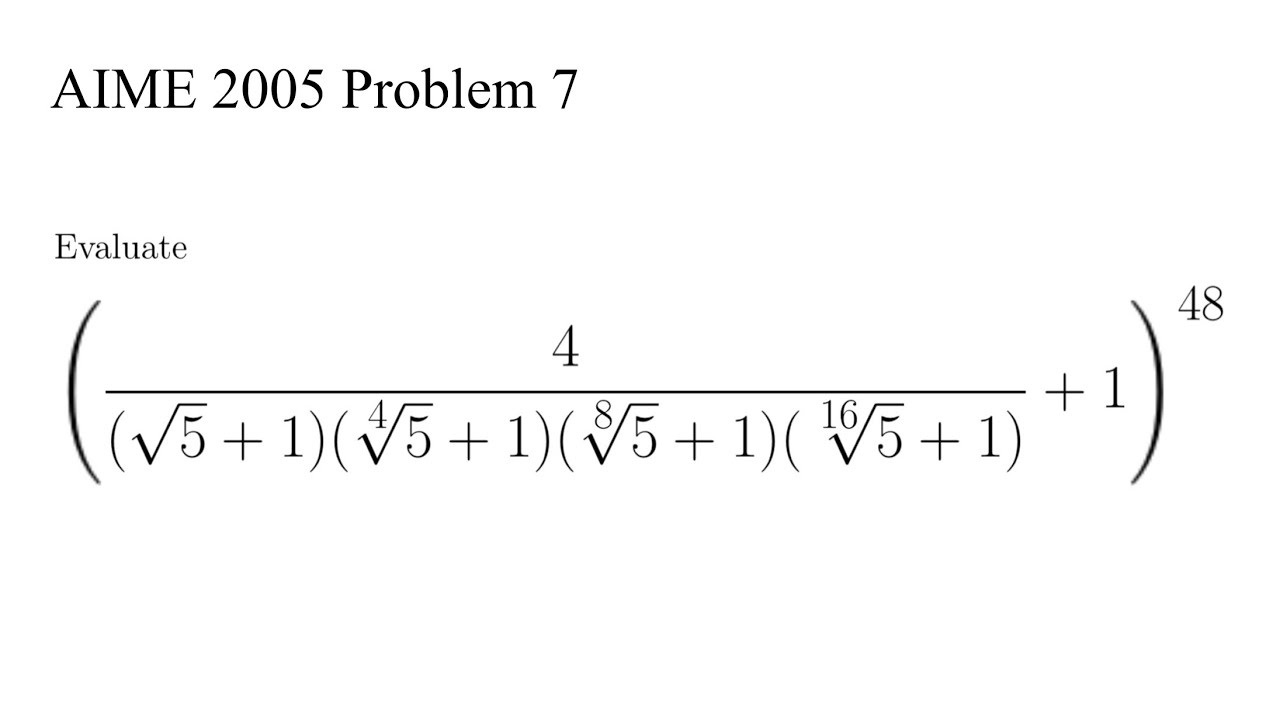 An Easy Arithmetic Problem | NO CALCULATORS | AIME 2005 Problem 7 - YouTube