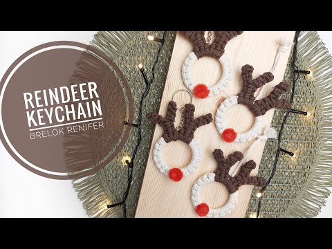 REINDEER KEYCHAIN  | CHRISTMAS ORNAMENTS | Brelok Renifer | Macrame