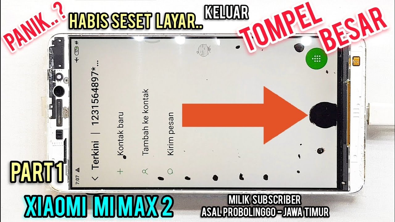 SOLUSI LCD ada TOMPEL HITAM BESAR ? CARA HAPUS TOMPEL LCD XIAOMI MI MAX ...