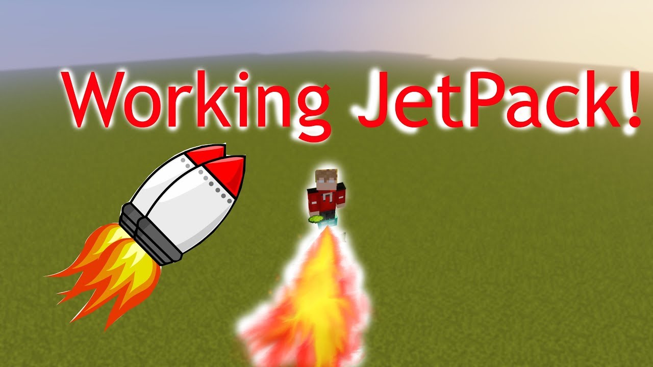Funktionierendes JETPACK in Minecraft | working JETPACK in Minecraft - YouTube