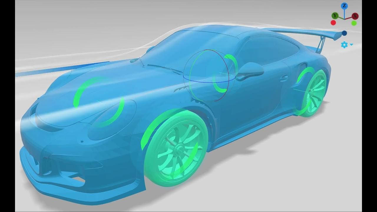 991.1 GT3 RS CFD Simulation with Airshaper (Cloud-Based OpenFOAM Solver) - YouTube