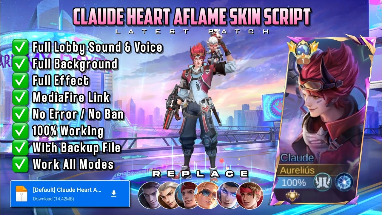 Claude Valentine — Heart Aflame Skin Script Full Effect | Latest Patch ...