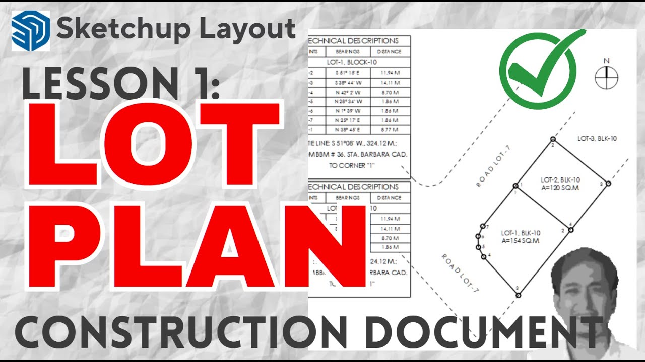 LOT PLAN in Sketchup Layout Lesson 1 - YouTube