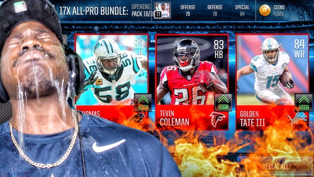 ALL-PRO PACK OPENING ON FIRE WITH ELITES! Madden Mobile 18 Gameplay Ep ...