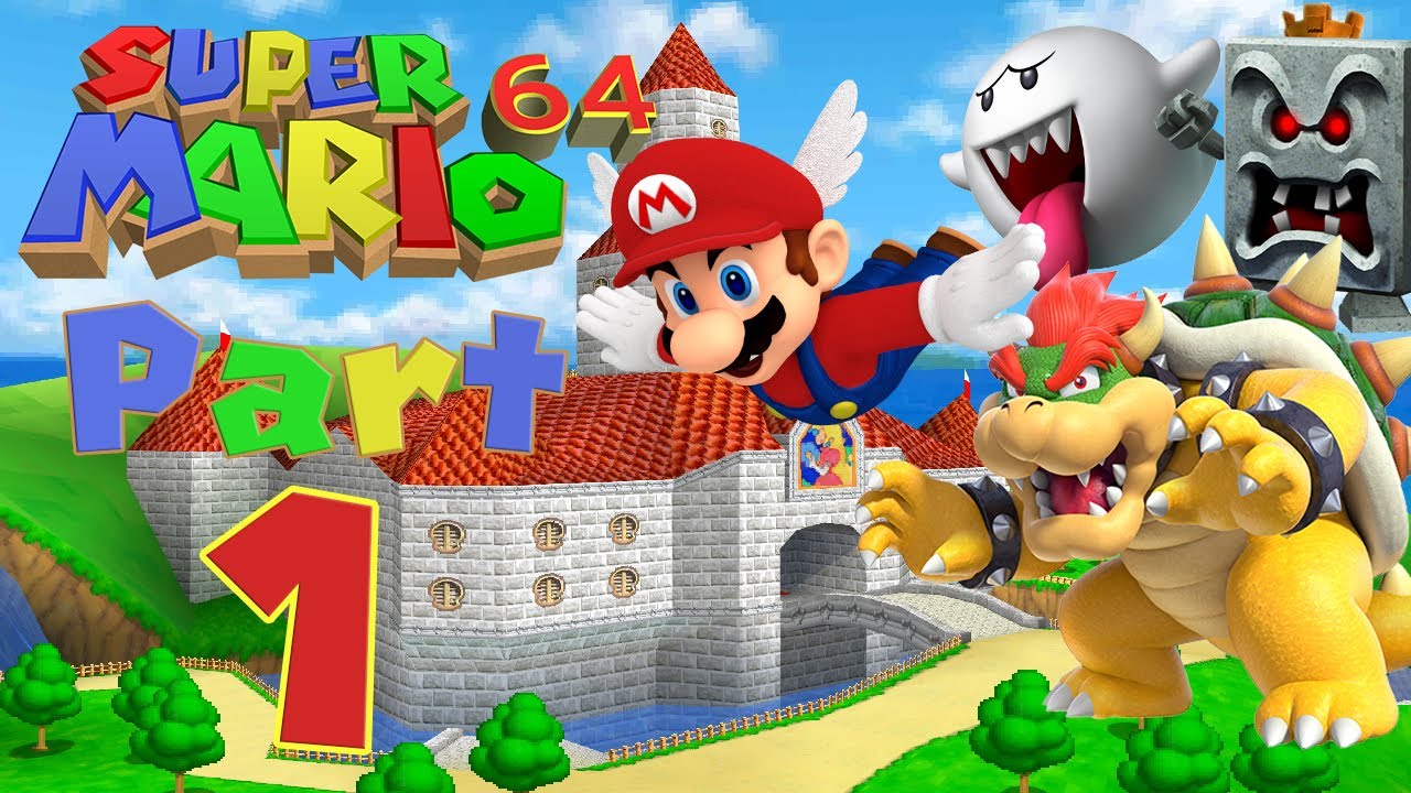 Super Mario 64 Part 1 - King Bob-omb throws us over the edge - YouTube