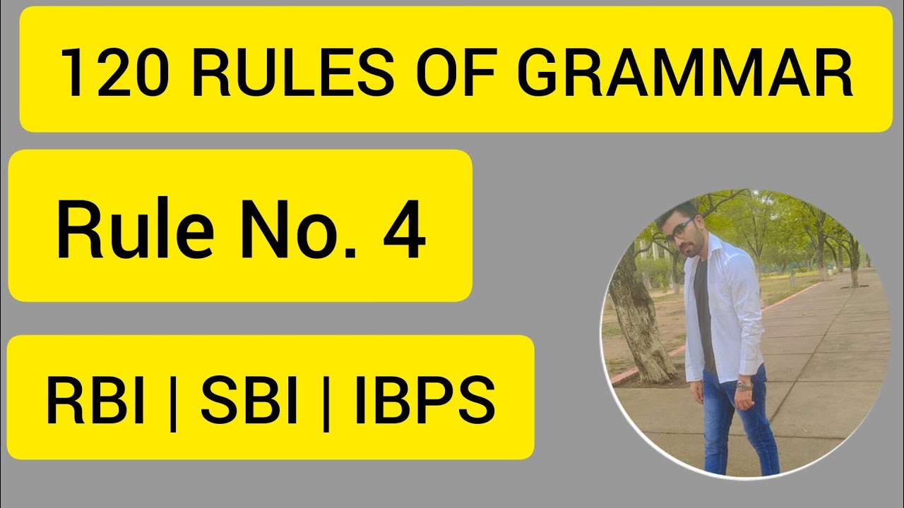 120 RULES OF GRAMMAR | RULE NO. 4 | RBI | SBI | IBPS | HARIOM YADAV | # ...