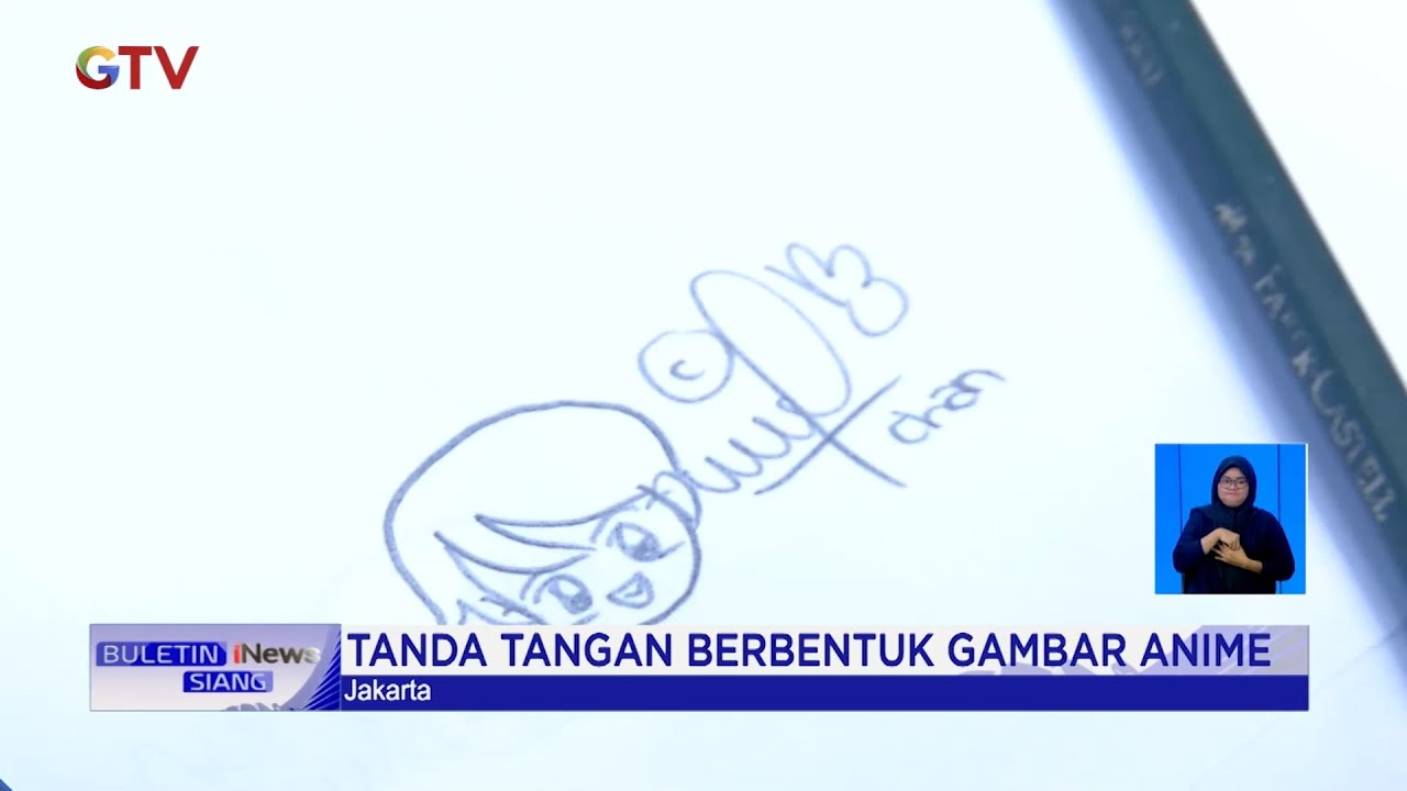 Viral, Tanda Tangan Unik Berbentuk Gambar Anime #BuletiniNewsSiang 22/ ...