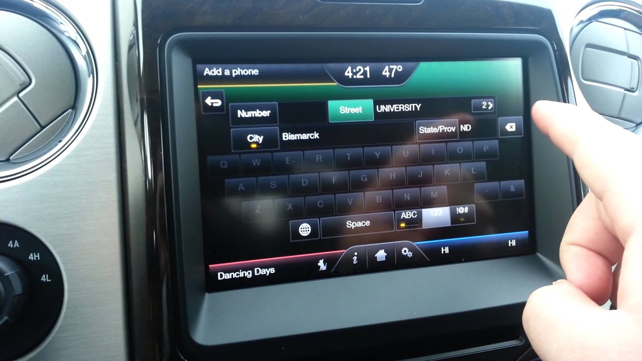 How to Set a Destination On MyFord Touch Navigation System - YouTube