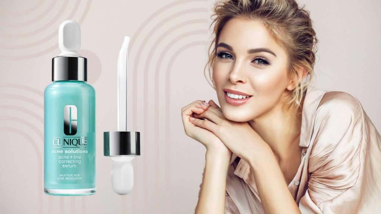 Clinique Acne Solutions Acne + Line Correcting Face Serum. - YouTube