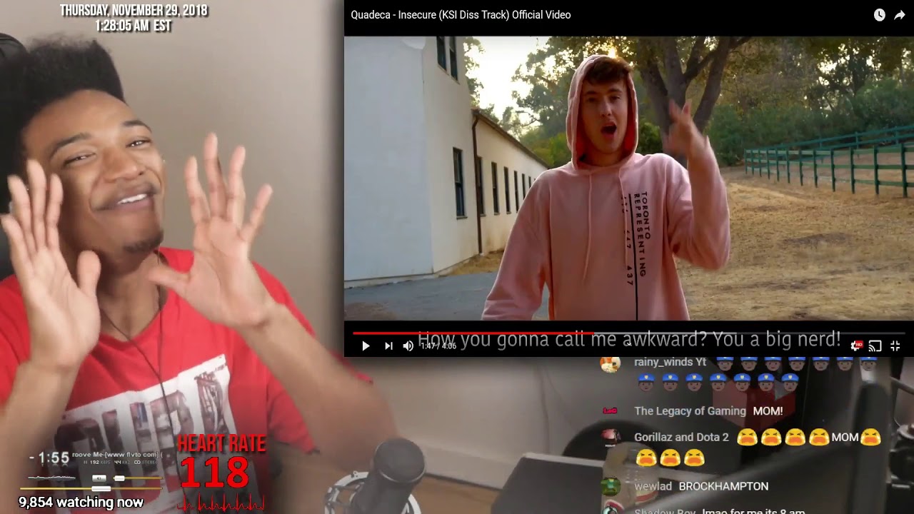 ETIKA REACTS TO QUADECA INSECURE KSI DISSTRACK - YouTube