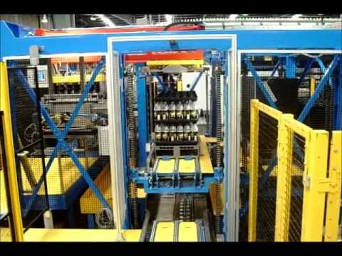 High Speed Linear Palletiser for PET bottles - YouTube