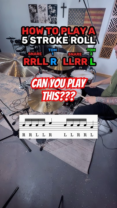 How to Play a 5 Stroke Roll (Easy Drum Lesson) 🥁 - YouTube
