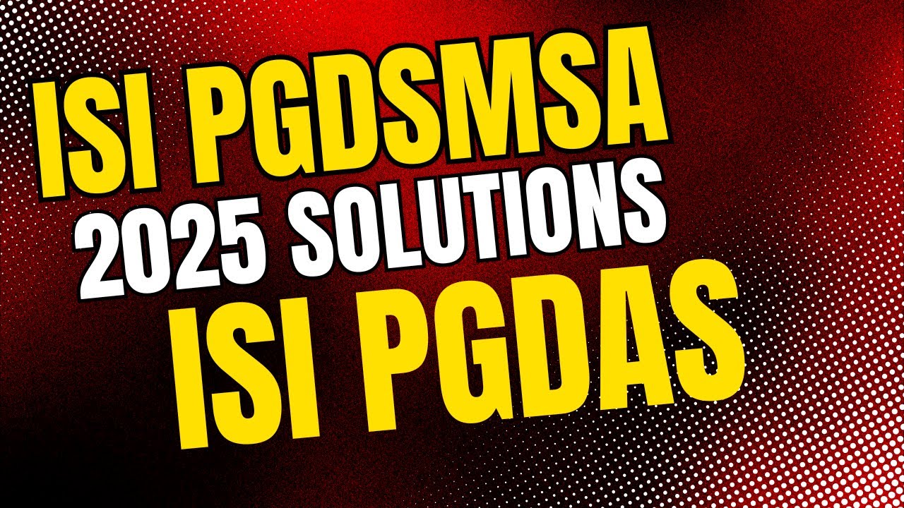 ISI PGDAS & PGDSMA 2024 QUESTION PAPER SOLUTION ANSWER WITH ANALYSIS ...