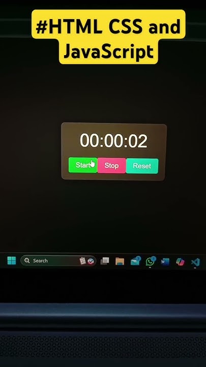 Digital Stopwatch Built On Javascript 😉programming Coding Html Cssjavascript Youtube