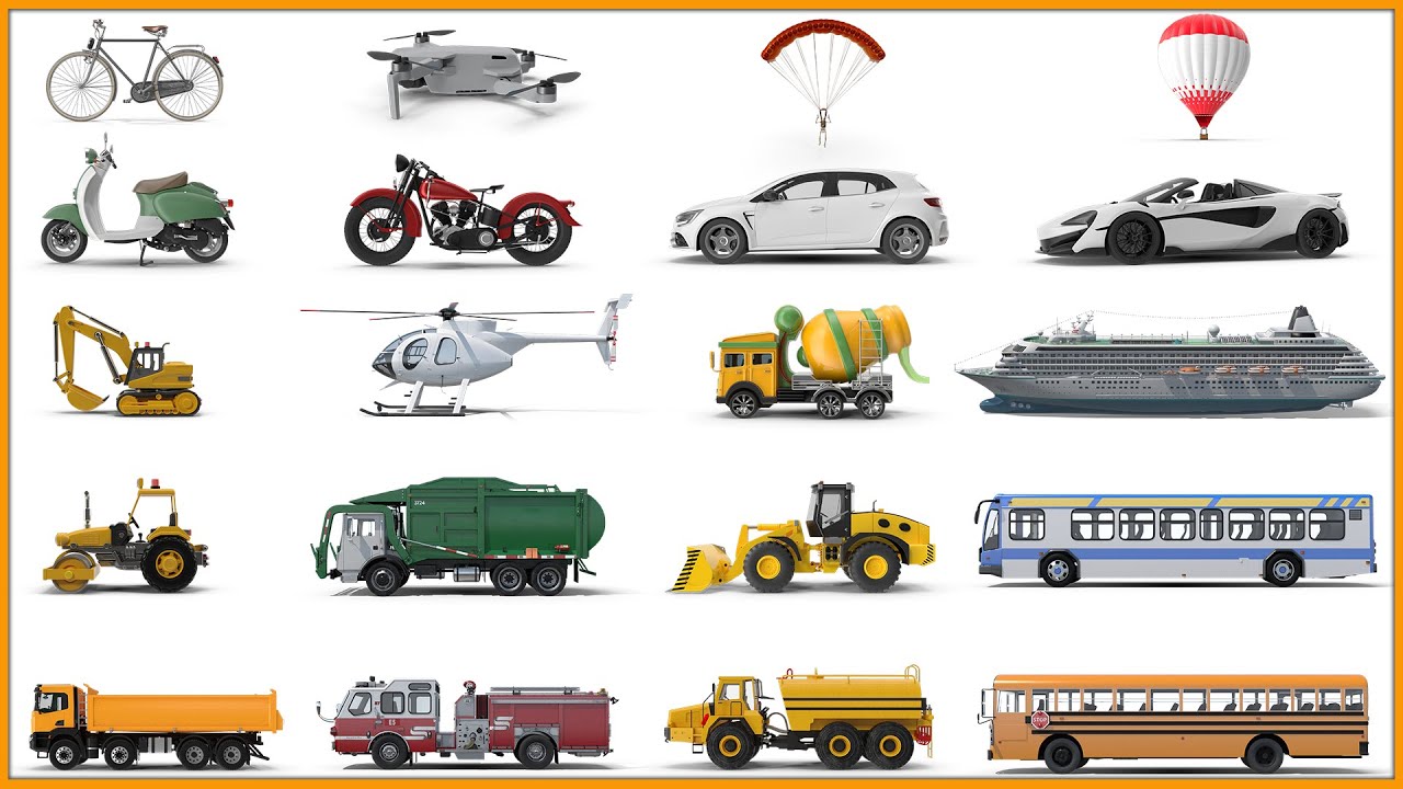 Learn 50 Transport Names| Vehicles Name | Mode of Transport | Basic ...
