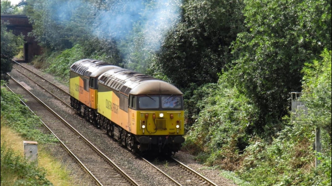 Colas Rail Class 56 No's. 56087 & 56078 on 0Z56 Crewe B.H - Nottingham ...