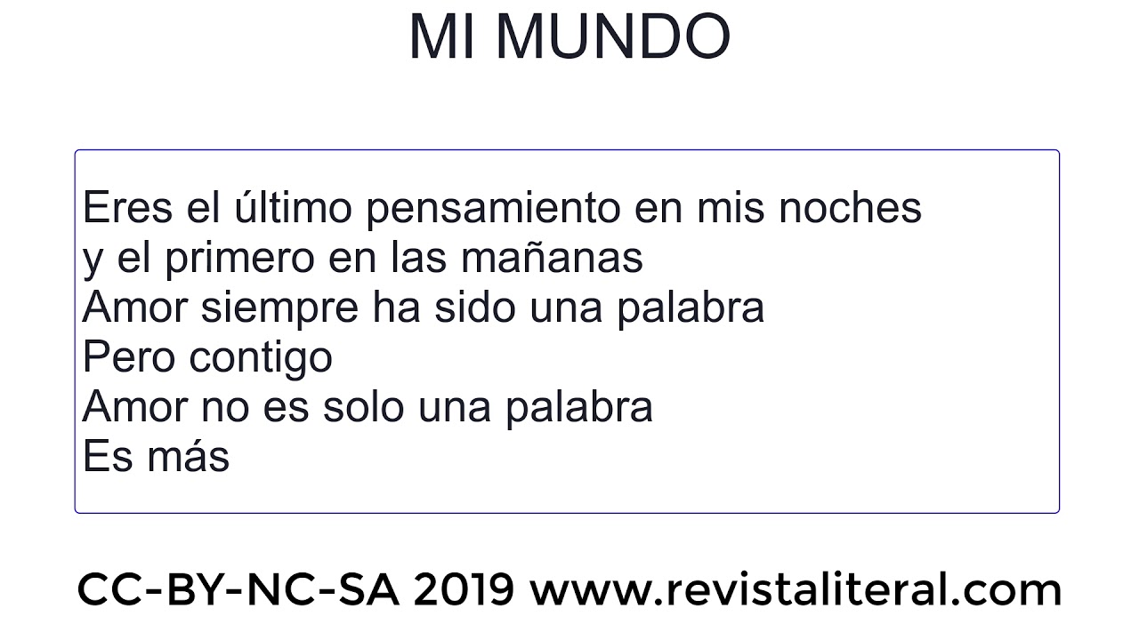 Mi mundo - YouTube